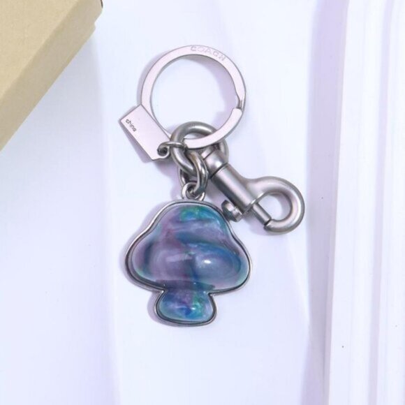 Accessories | Coach Mushroom Keychain Blue | Poshmark